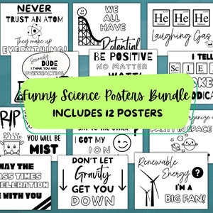 Funny Science Posters| Science Bulletin Board Sign| Science Classroom ...