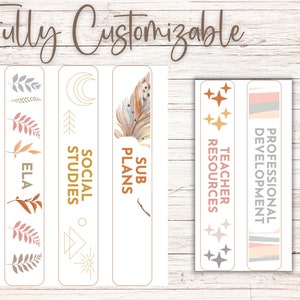 Boho Binder Covers | Teacher Binder Covers | Boho Rainbow Binder Covers ...