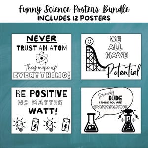 Funny Science Posters| Science Bulletin Board Sign| Science Classroom ...