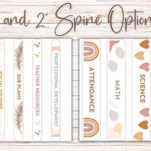 Boho Binder Covers | Teacher Binder Covers | Boho Rainbow Binder Covers ...