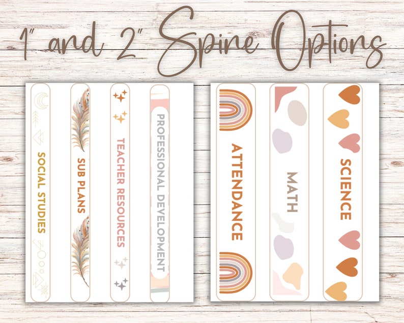 Boho Binder Covers | Teacher Binder Covers | Boho Rainbow Binder Covers ...