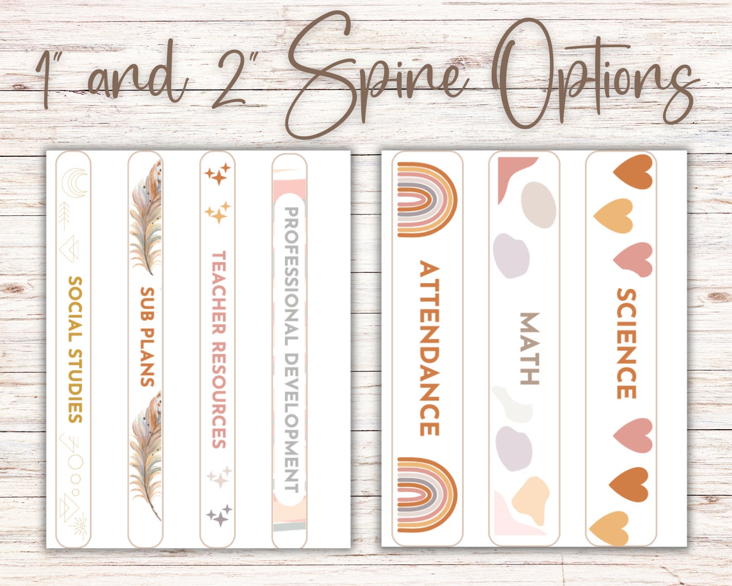 Boho Binder Covers | Teacher Binder Covers | Boho Rainbow Binder Covers ...