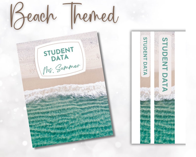 Beach Binder Covers | Teacher Binder Organization | Summer Theme Binder ...