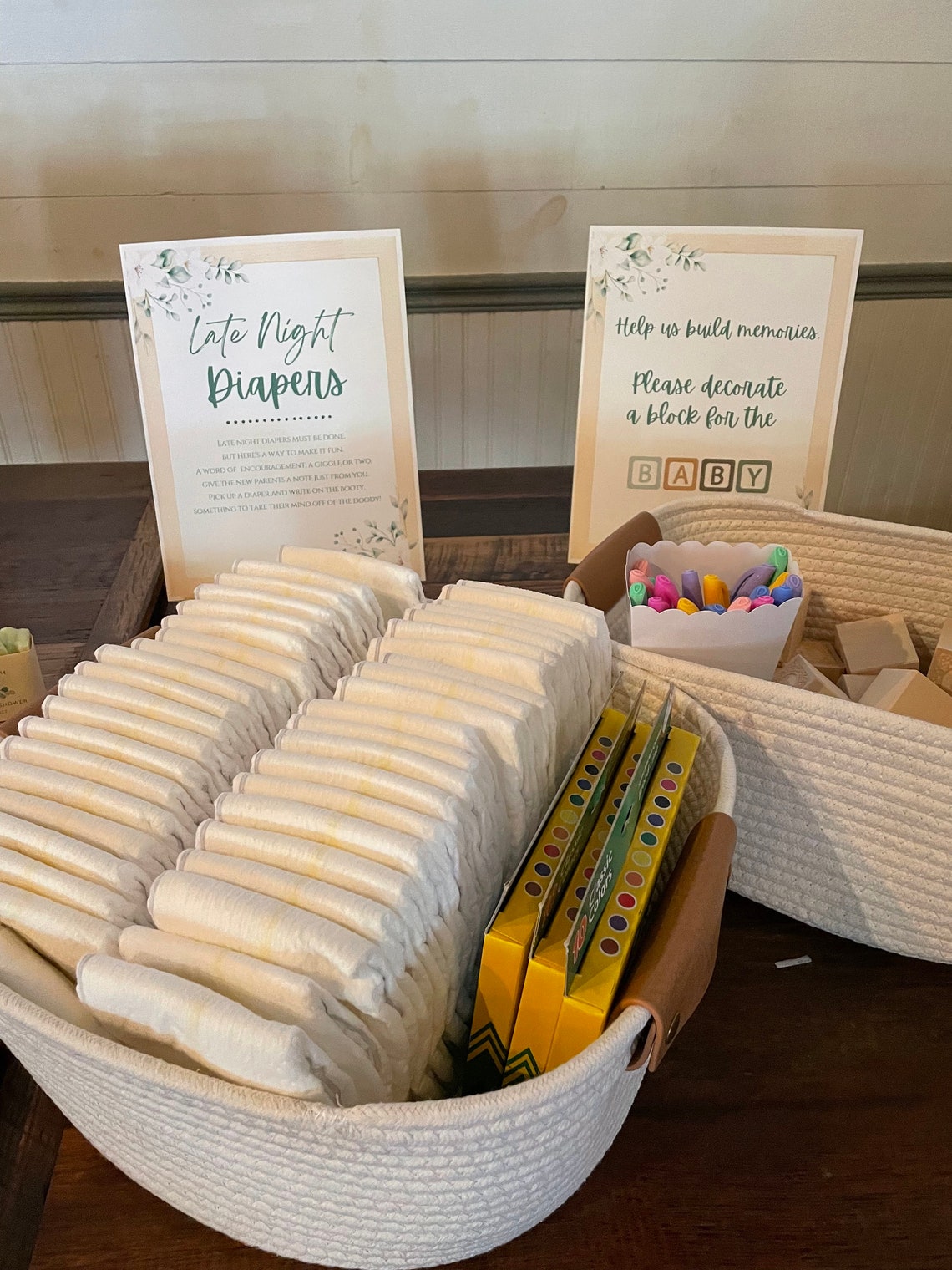 Decorate A Block Sign Baby Shower | Decorate A Block for the Baby Sign ...