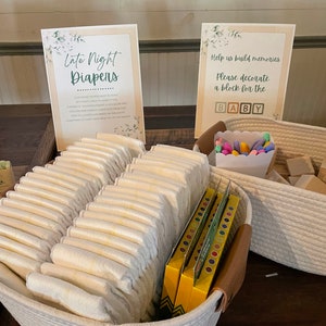 Decorate A Block Sign Baby Shower | Decorate A Block for the Baby Sign ...