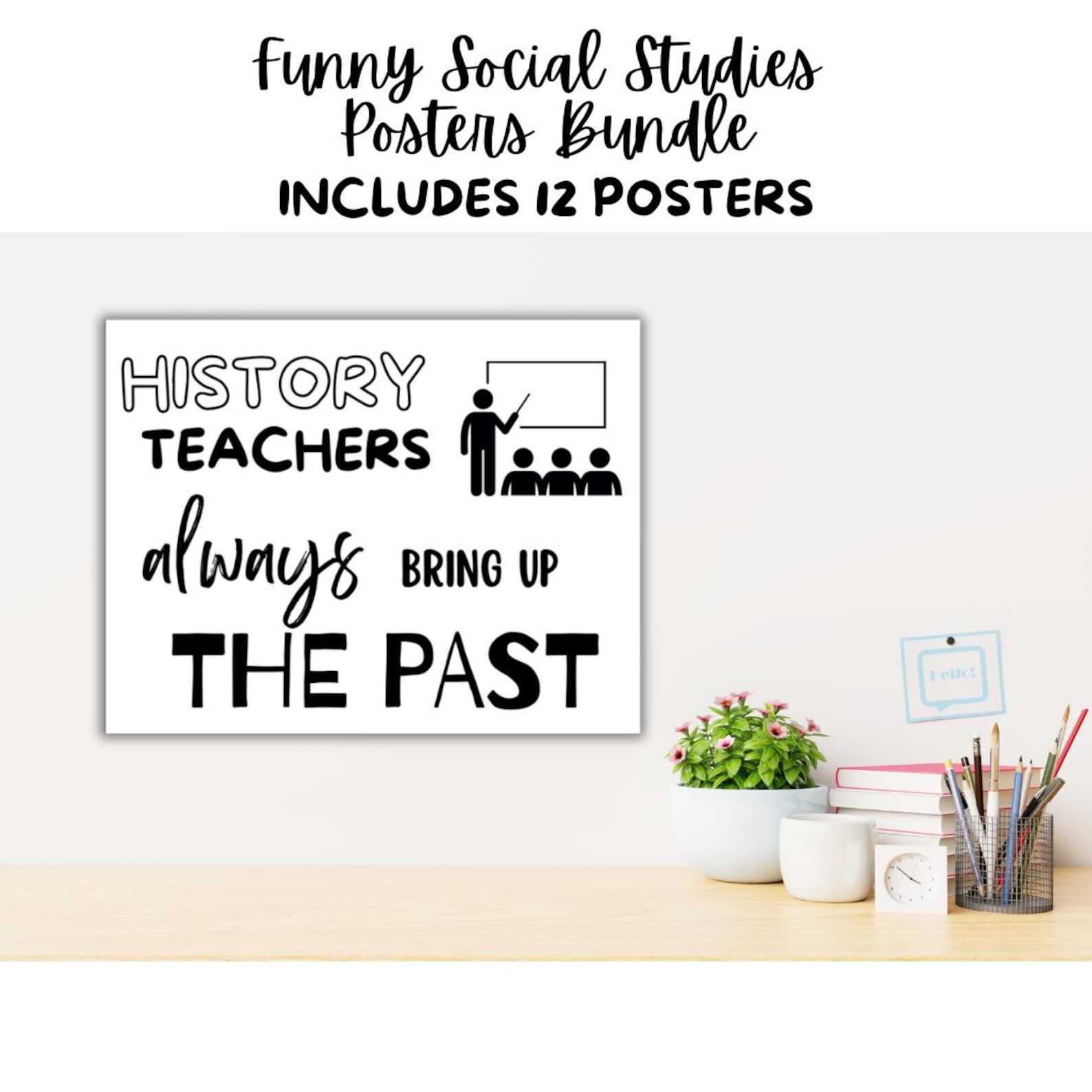 Funny Social Studies Posters | History Bulletin Board Sign | SS ...