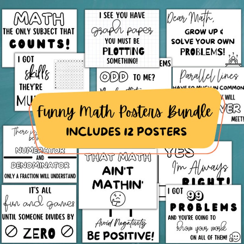 Elementary Math Motivation Posters - Etsy
