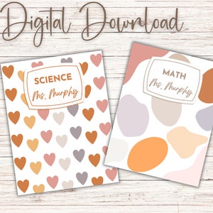 Boho Binder Covers | Teacher Binder Covers | Boho Rainbow Binder Covers ...