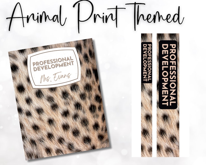 Animal Print Binder Covers | Teacher Binder Covers Organization ...