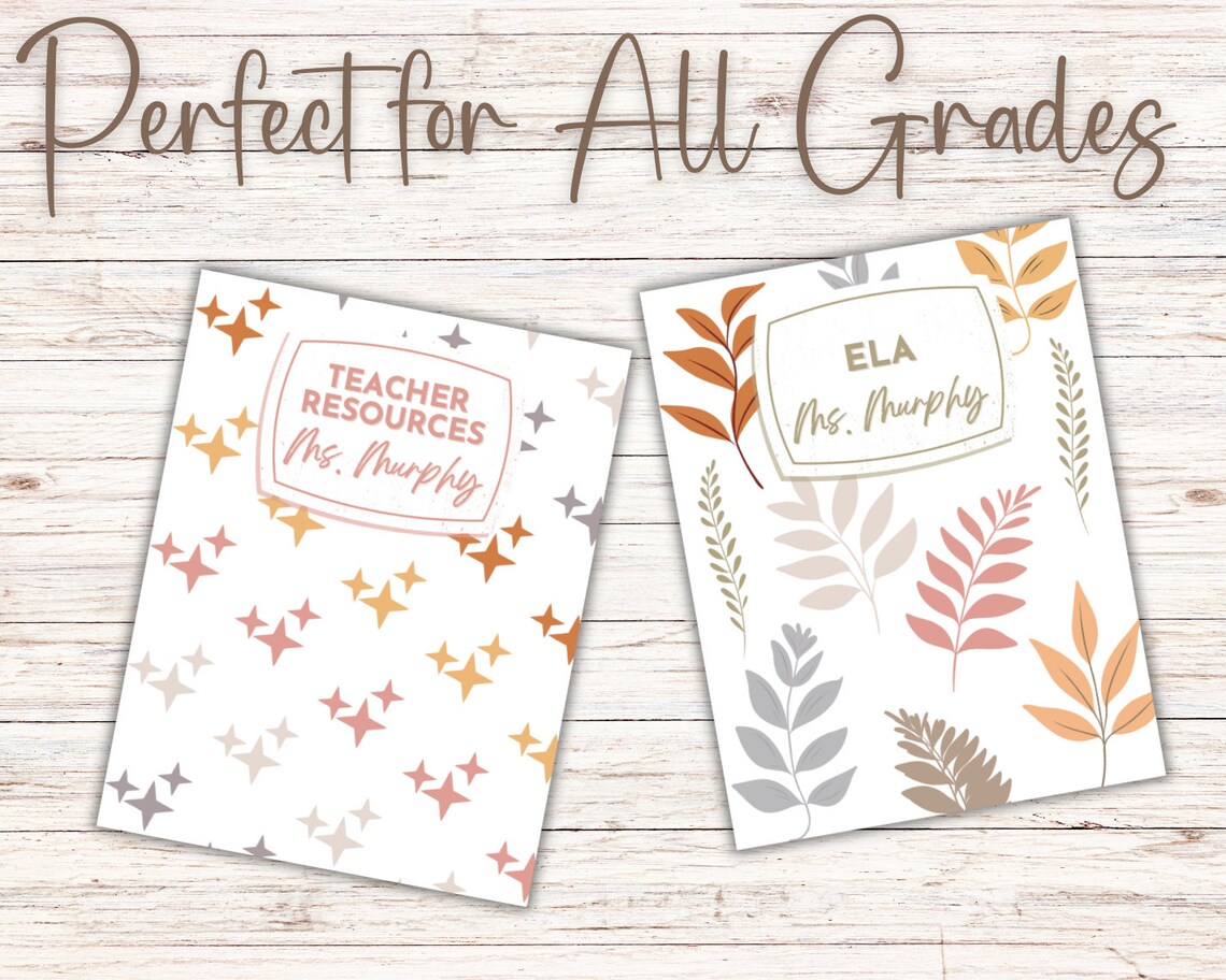 Boho Binder Covers Teacher Binder Covers Boho Rainbow Binder Covers ...