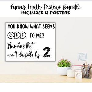 Funny Math Posters | Math Bulletin Board Sign | Math Classroom Decor ...