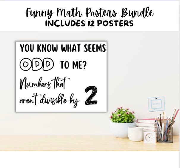 Funny Math Posters | Math Bulletin Board Sign | Math Classroom Decor ...