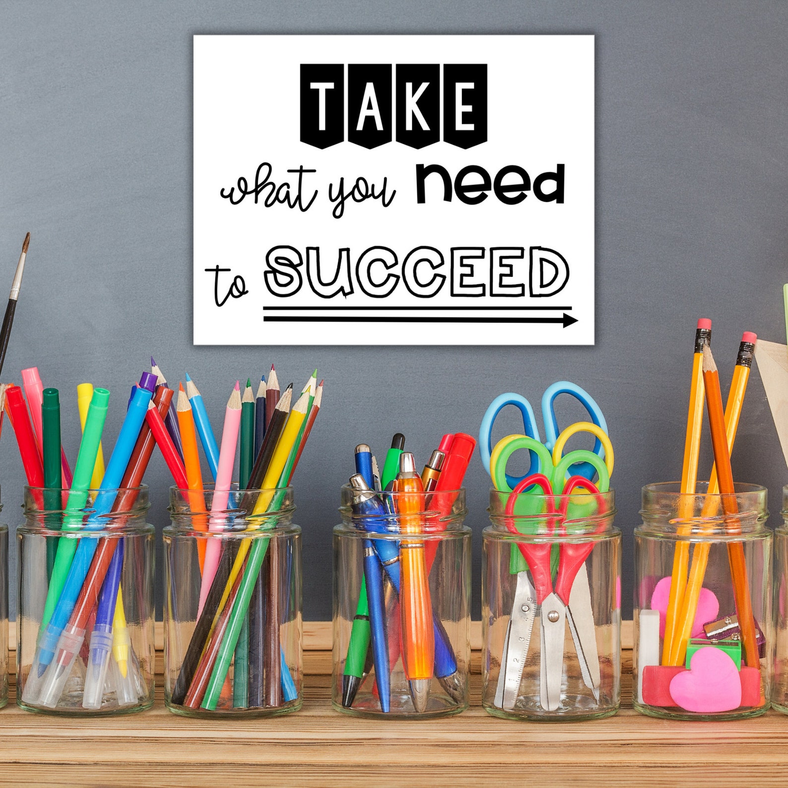 Take What You Need to Succeed Classroom Sign | Motivational Decor ...