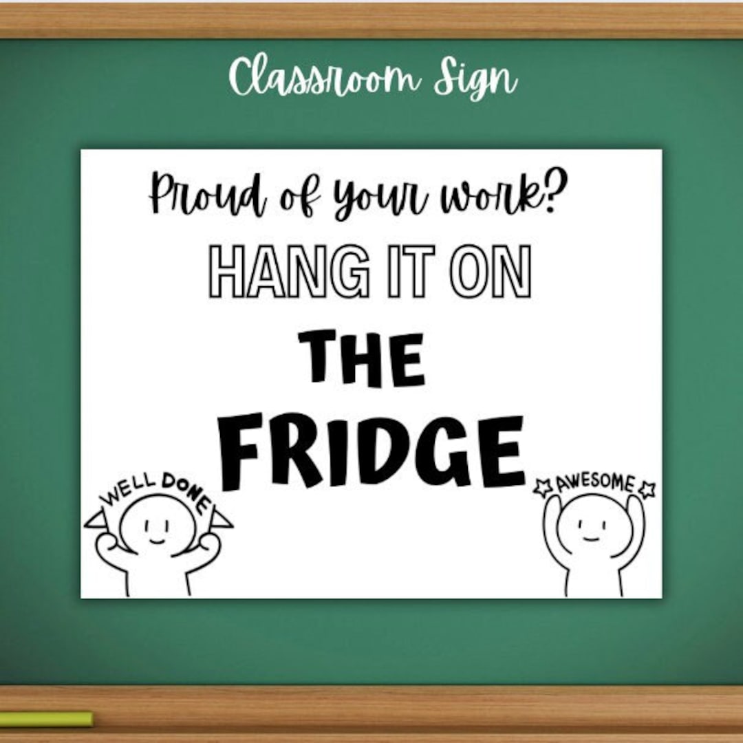 Motivational Bulletin Board "the Fridge" - Display Student Work ...