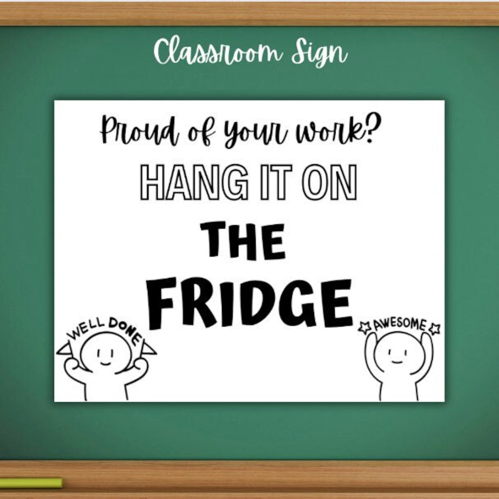 Motivational Bulletin Board "the Fridge" - Display Student Work ...