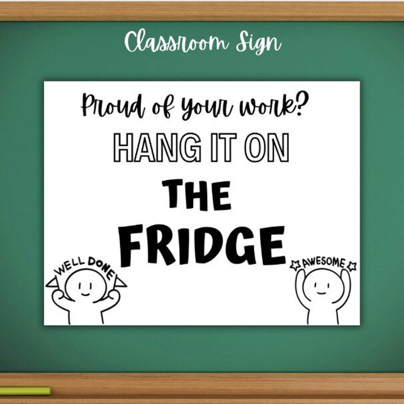 Motivational Bulletin Board "the Fridge" - Display Student Work ...