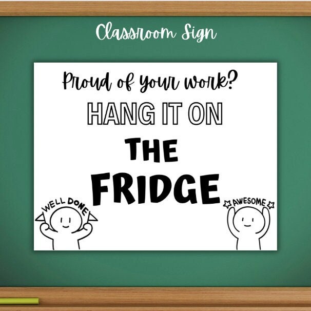 Motivational Bulletin Board "the Fridge" - Display Student Work ...