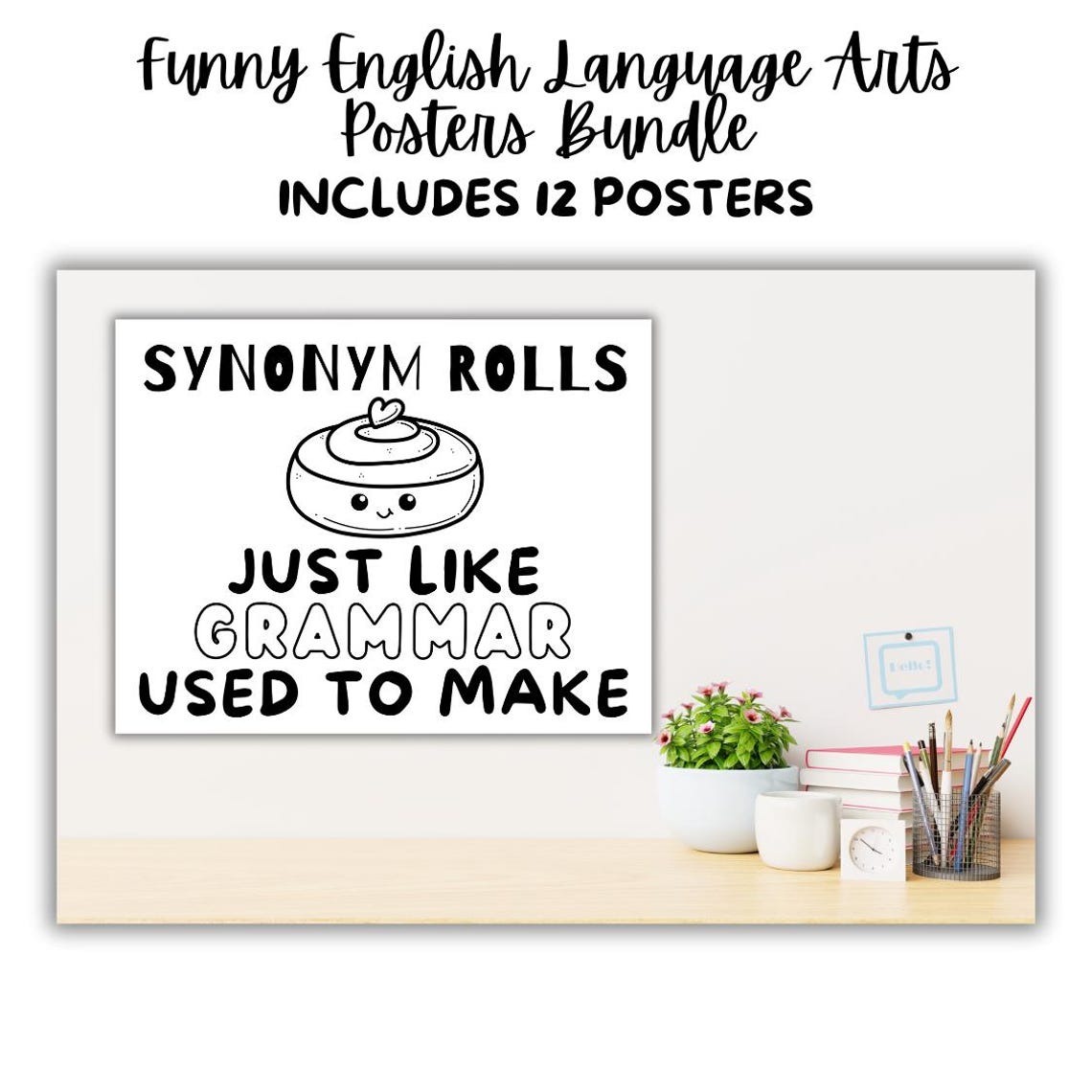 Funny ELA Posters | English Language Arts Bulletin Board Sign | ELA ...