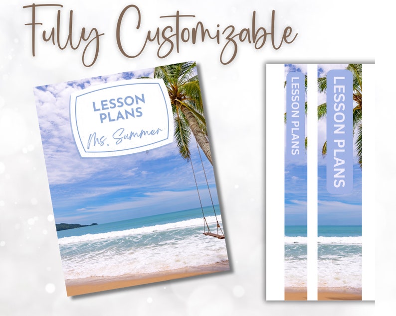 Beach Binder Covers | Teacher Binder Organization | Summer Theme Binder ...