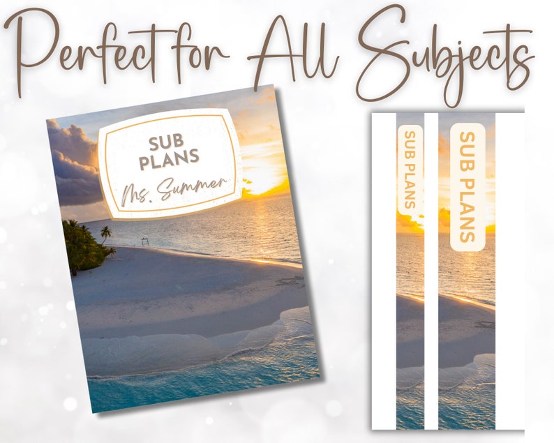 Beach Binder Covers Teacher Binder Organization Summer Theme Binder ...