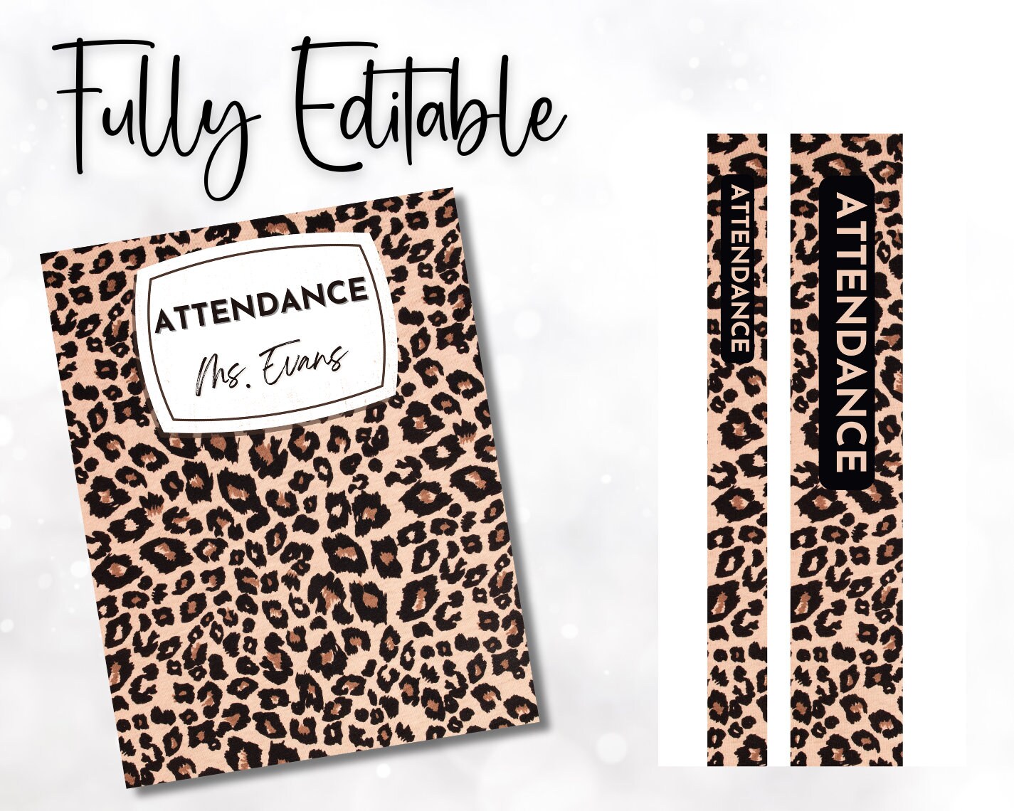 Animal Print Binder Covers | Teacher Binder Covers Organization ...