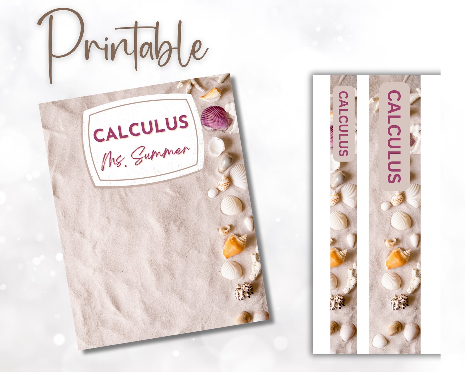 Beach Binder Covers | Teacher Binder Organization | Summer Theme Binder ...