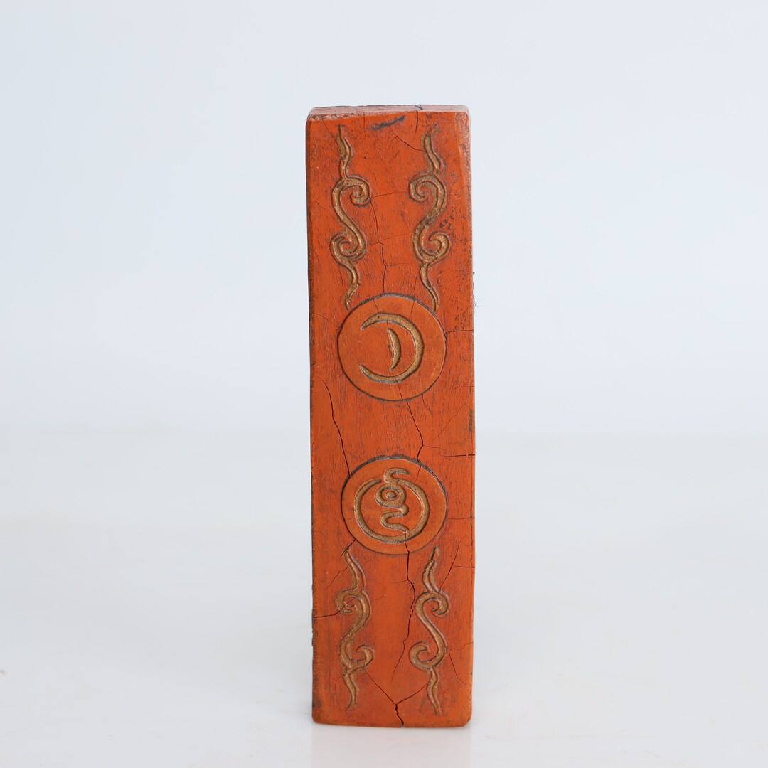 Antique Chinese Calligraphy Handmade Gilt Gold Cinnabar Ink Block K452 ...