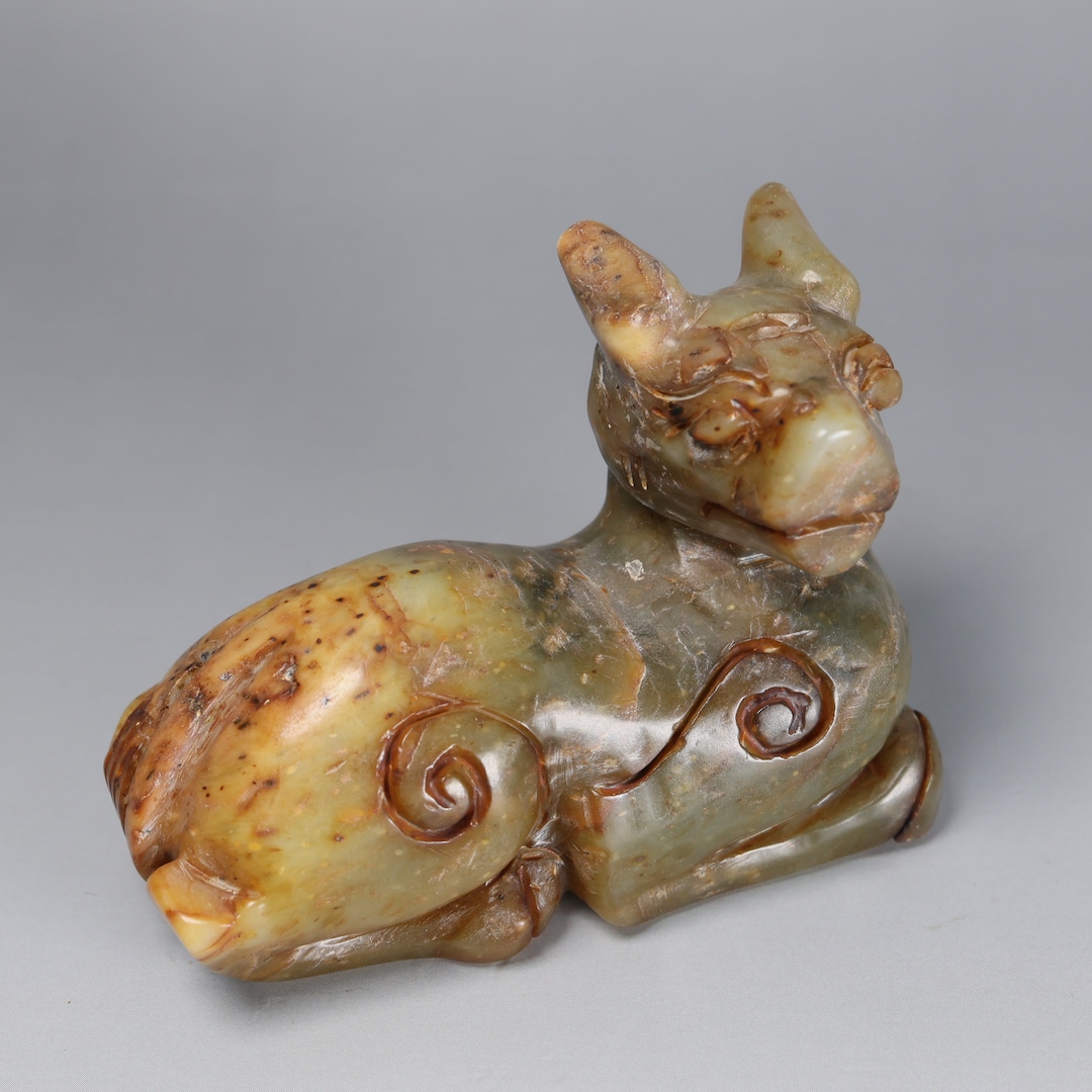 255g Chinese Jade Carved Beast , Collection Chinese Antique Jade Statue ...