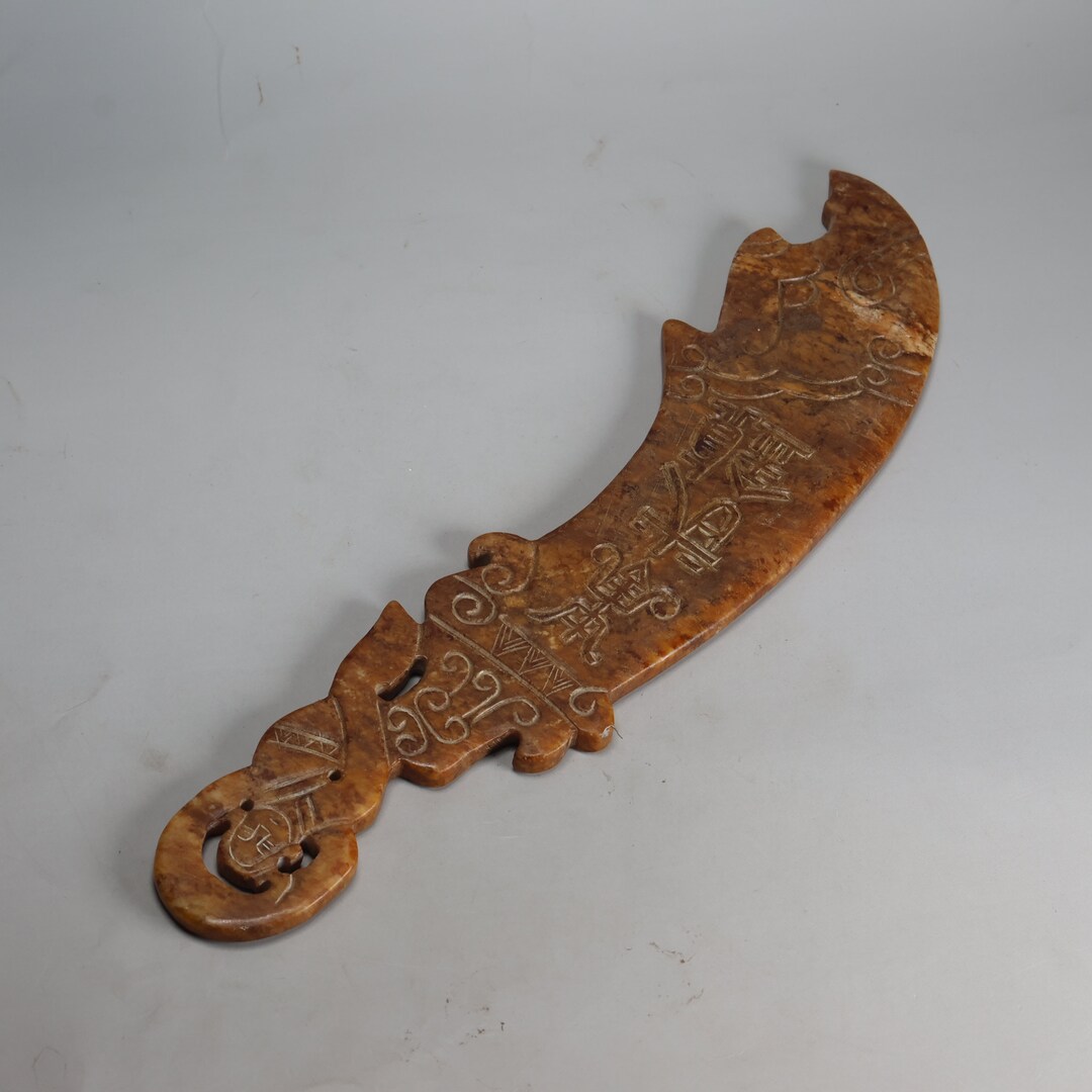 263g Vintage Jade Carving Statue, Jade Carving Knife, Ancient Chinese ...