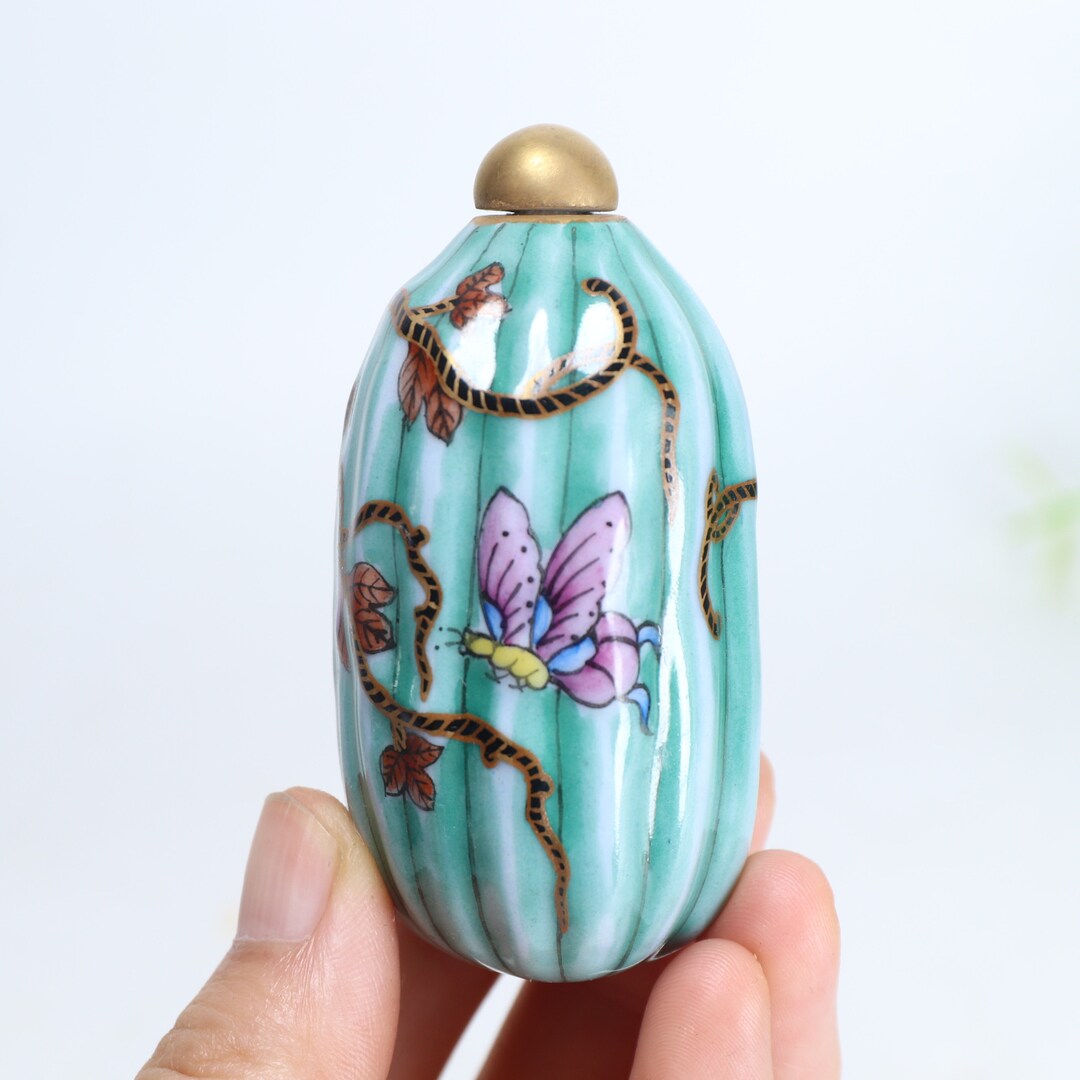 Chinese Pastel Porcelain Drawing Snuff Bottlecollection - Etsy