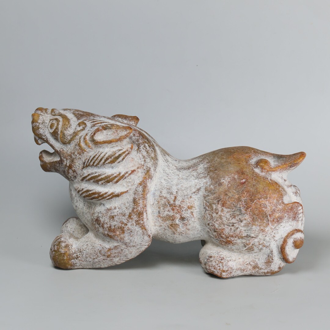 1784g Antique Chinese Jade Carved Beast Statue , Collection, Chinese ...