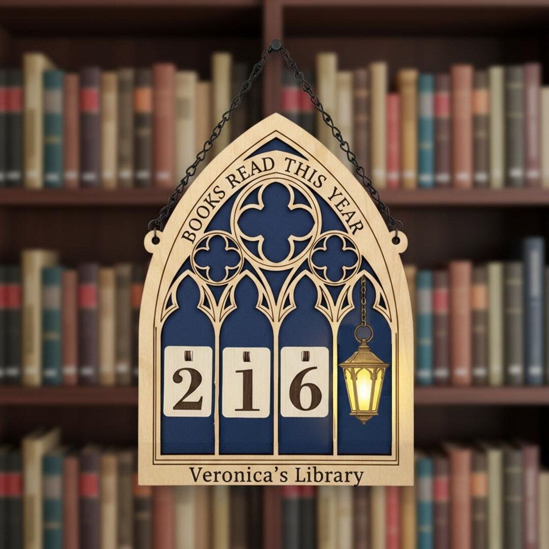 Wooden Book Tracker Sign, Books Read This Year, Personalized Library ...