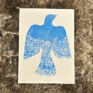 Dovely Linocut Print - Etsy