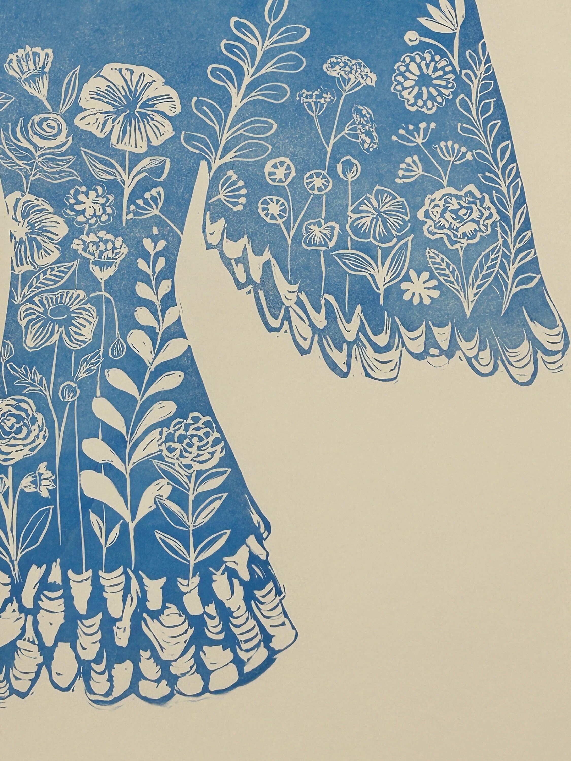 Dovely Linocut Print - Etsy