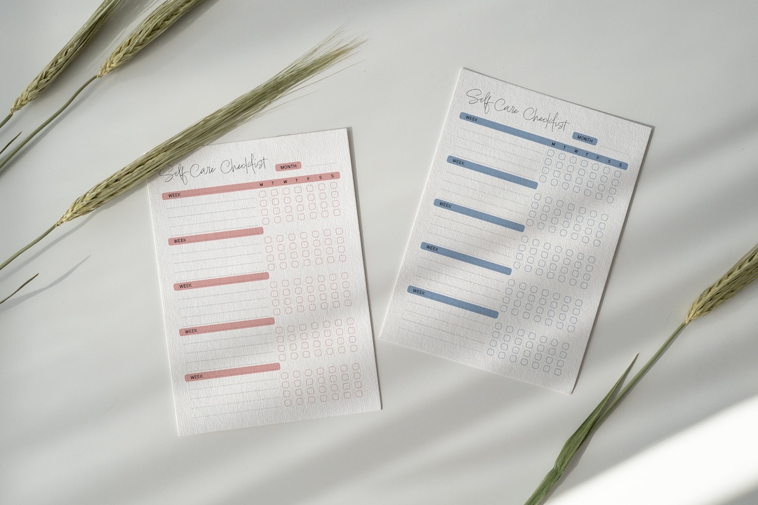 Printable Monthly Self Care Checklist | Monthly Weekly Checklist ...