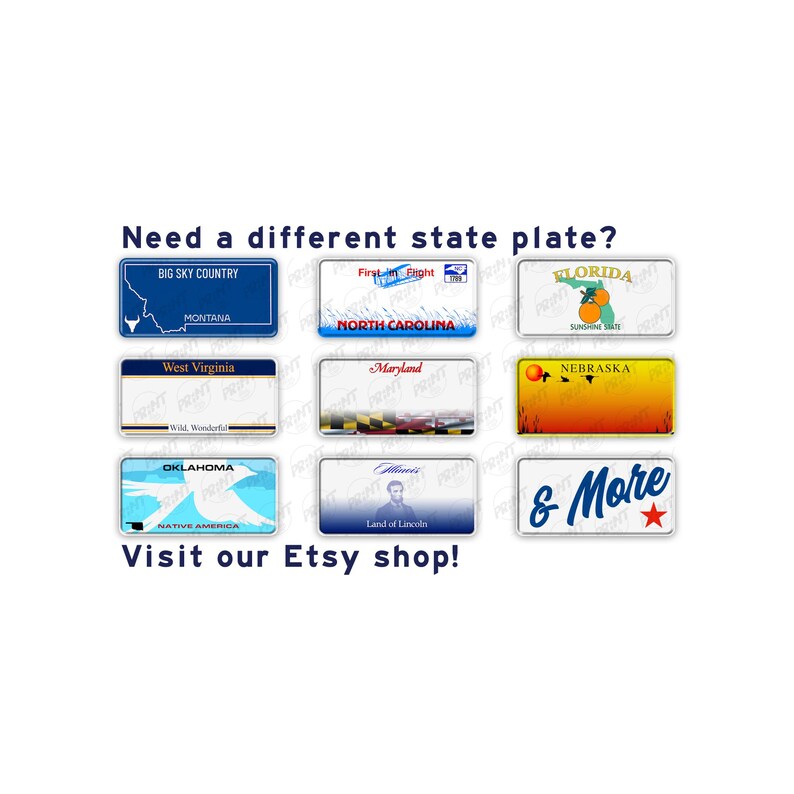 FLORIDA License Plate Template PNG - Custom Sunshine State Design - Etsy