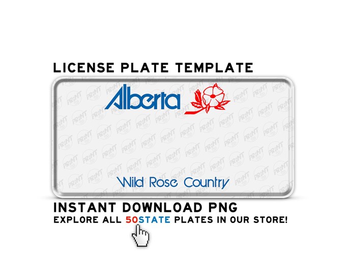 Alberta Blank License Plate SVG Downloadable Cut File - Custom License ...