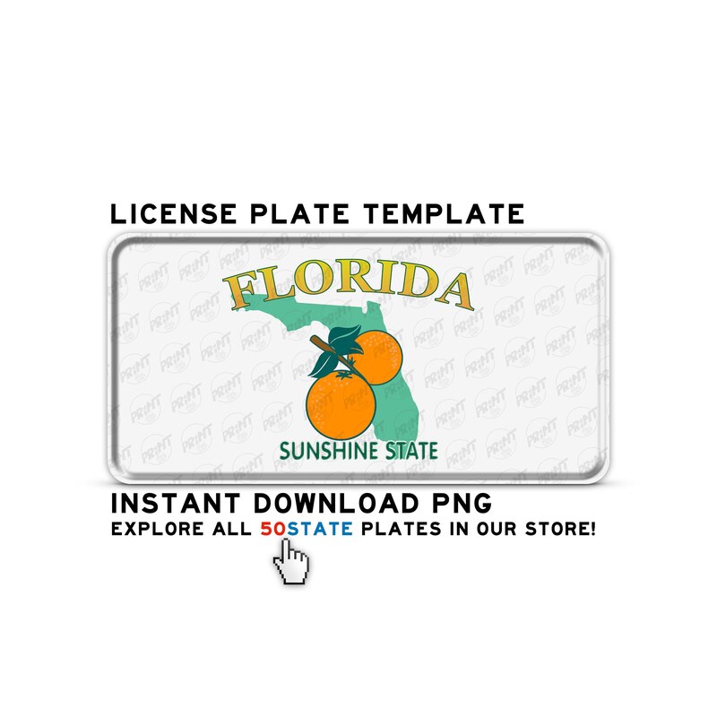 Florida License Plate Art - Etsy