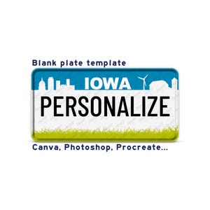IOWA Custom License Plate PNG Digital Download – Printable Wall Art ...