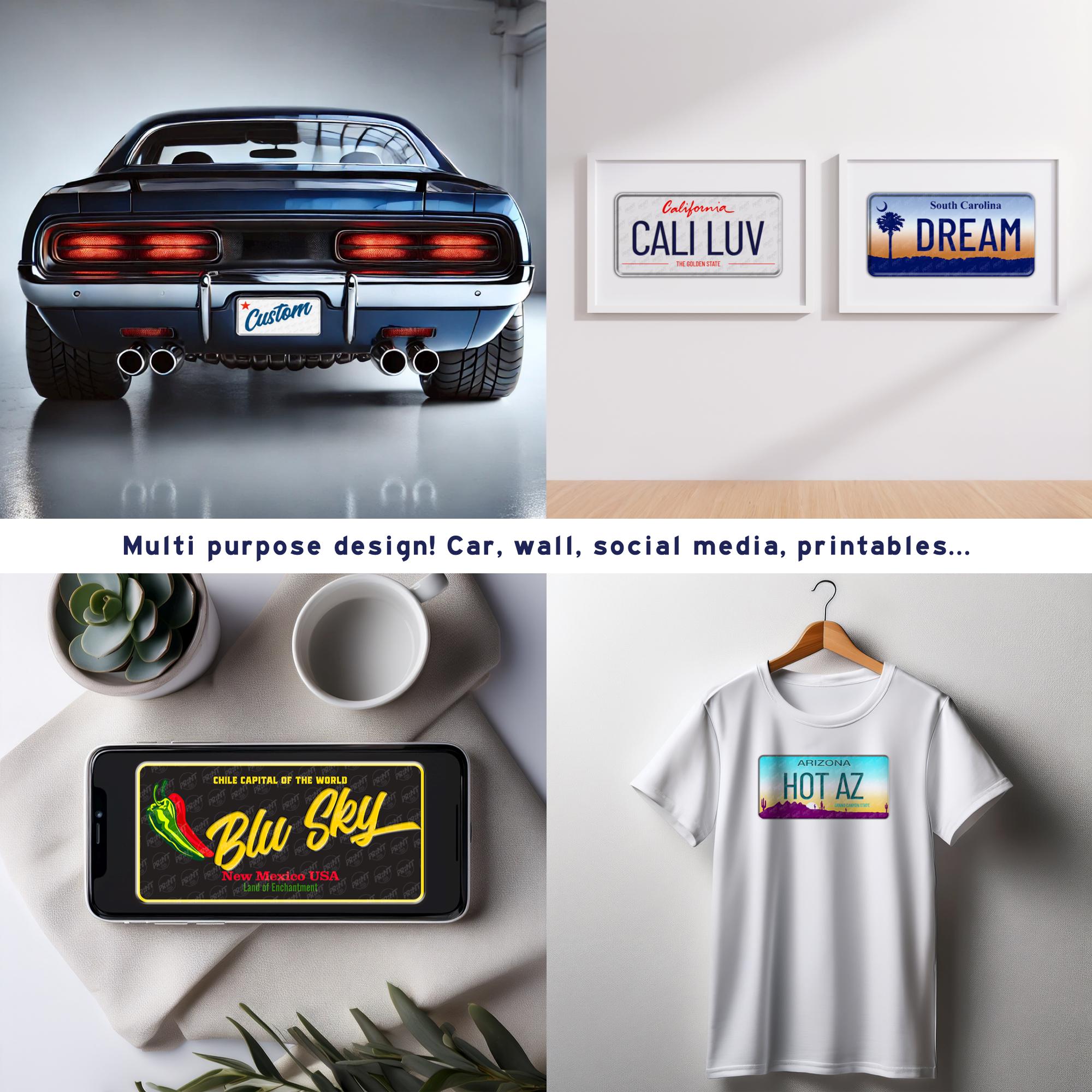 OHIO OH License Plate Template PNG - Travel Print, Wall Art - Etsy