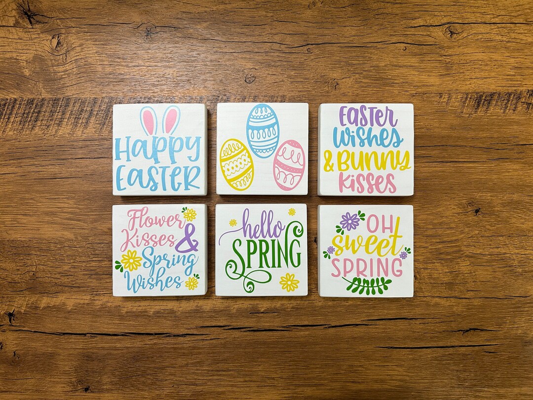 Easter Mini Wood Block/spring Mini Wood Block/easter Wood Block/spring ...