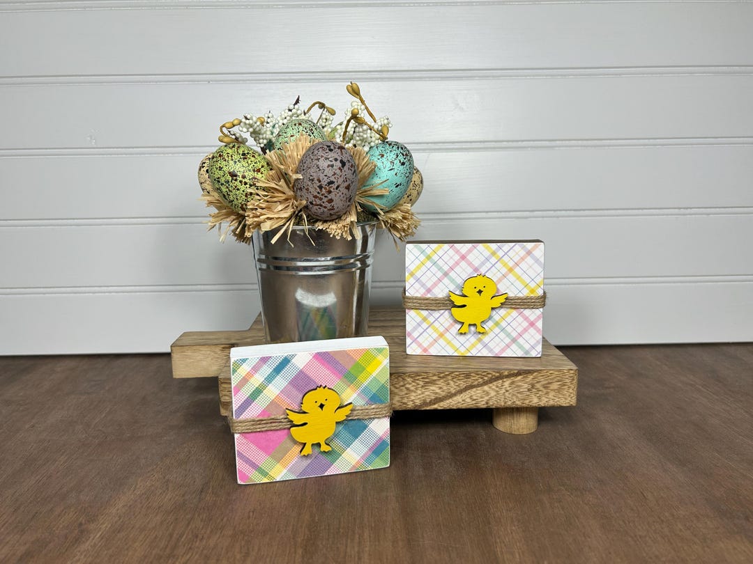 Mini Wood Block/wood Block/tier Tray Wood Block/easter/spring/baby ...