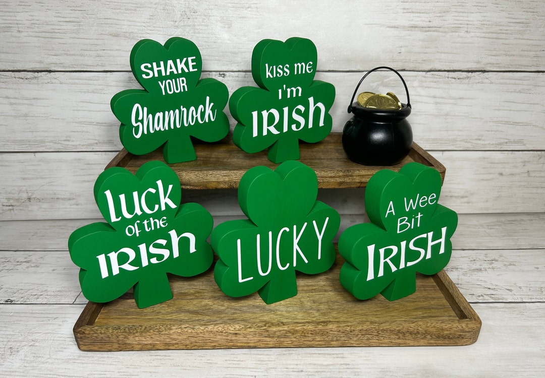 Chunky Wood Shamrocks/st. Patrick's Day Shamrocks/wood Shamrocks ...