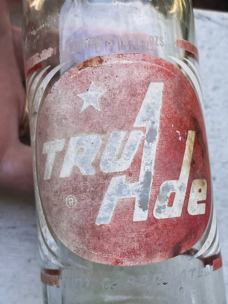 Vintage Tru Ade Soda Bottle - Etsy