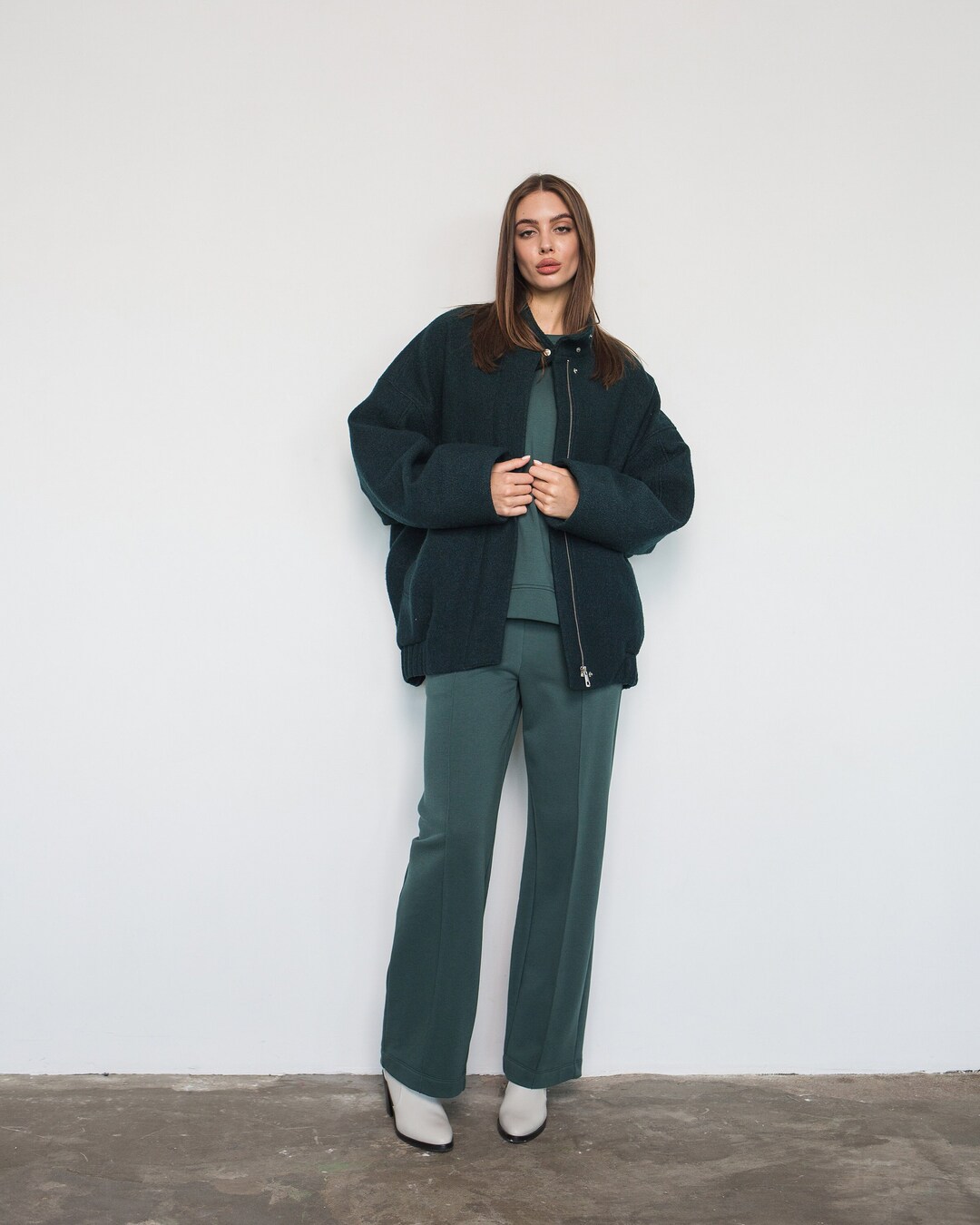 Coat Bomber Jacket Made of Coat Fabric - Etsy