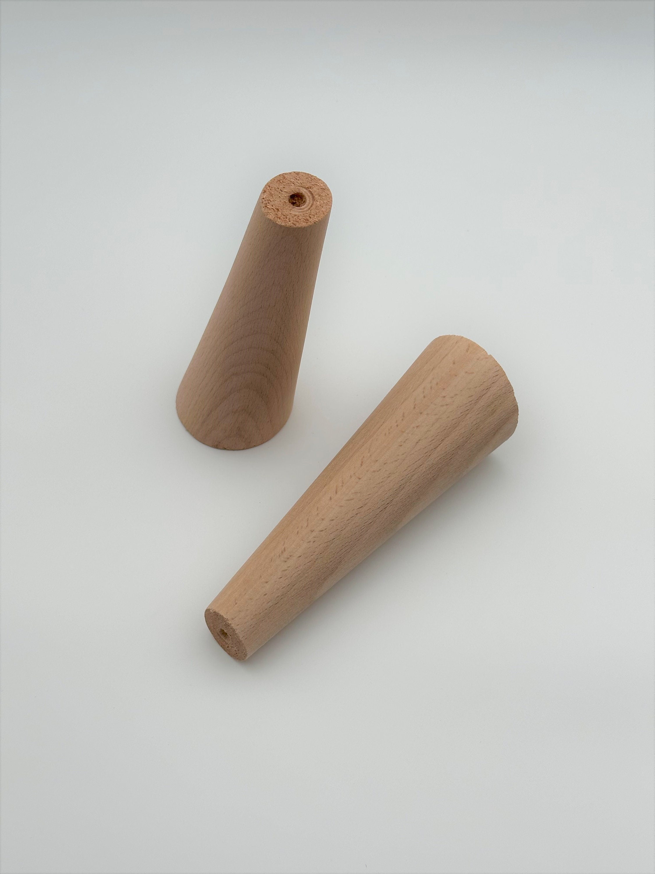 2 X 4.72 Inches Legs for Living Room Furniture, Wooden Legs, Beech Wood ...