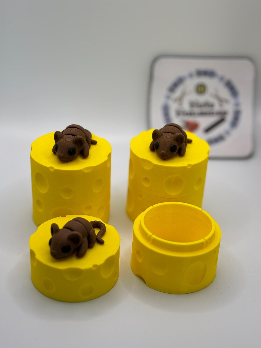 Adorable 3D Printed Mouse Fidget Toy & Cheese Box Stress Relief ...