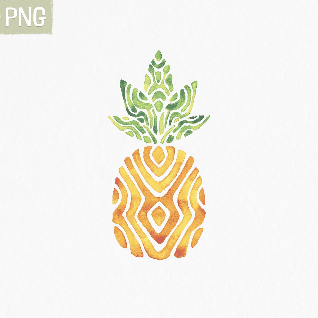 Pineapple Watercolor Clipart | Instant Download | Fruits Graphics - Etsy