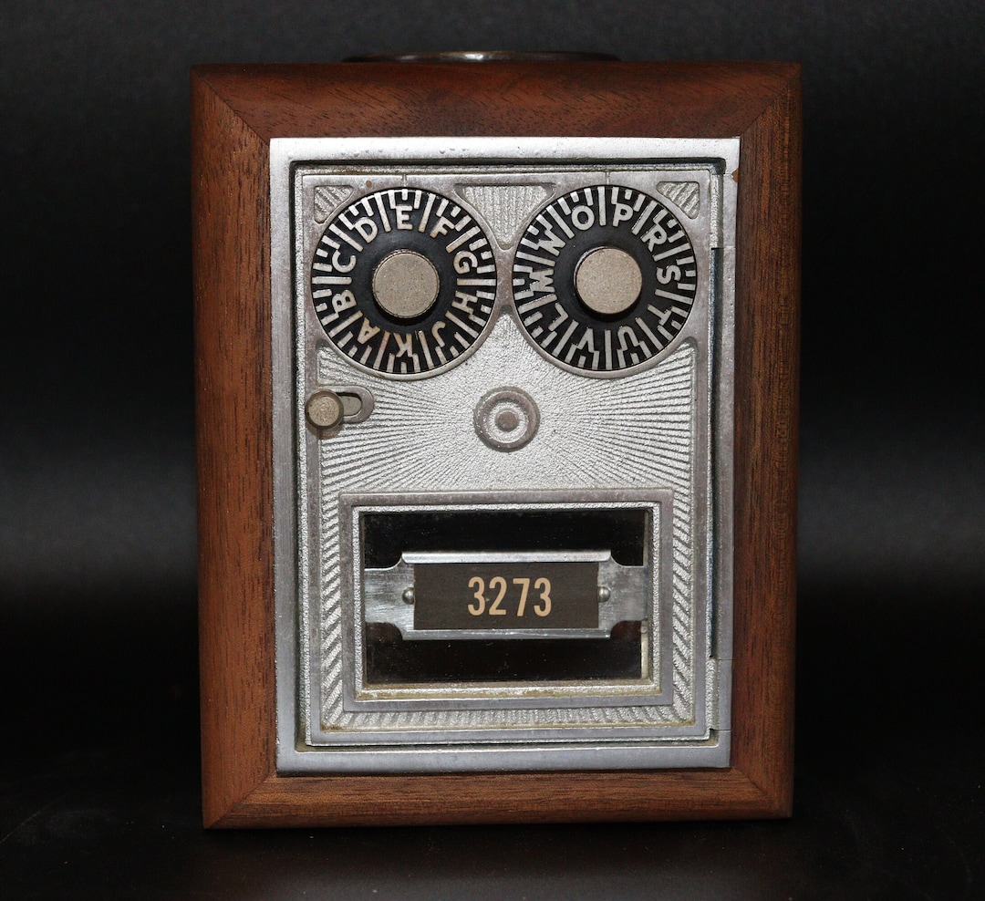 Authentic 1950 Double Dial Sunburst Post Office Box Door Bank - Etsy