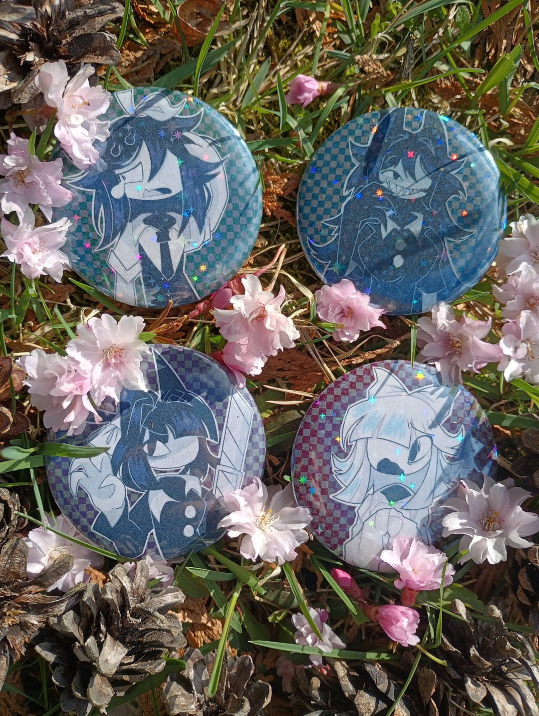 BUTTON - Miss Circle, Miss Bloomie, Claire, Abbie, Fundamental Paper ...